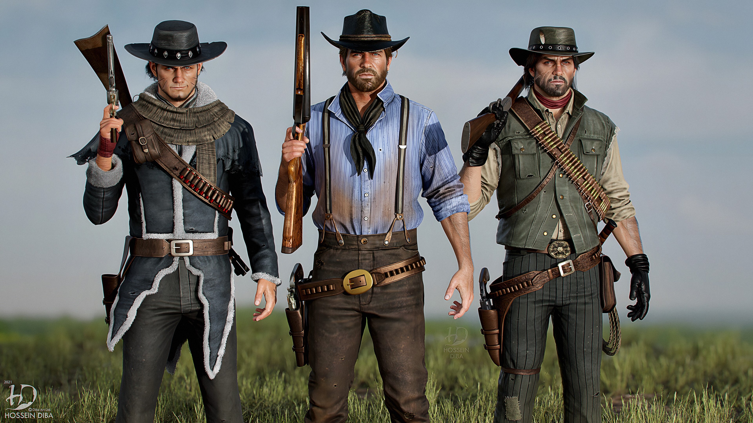 4K, 4K, Red Dead Redemption 2, John Marston, Arthur Morgan, men, Red ...