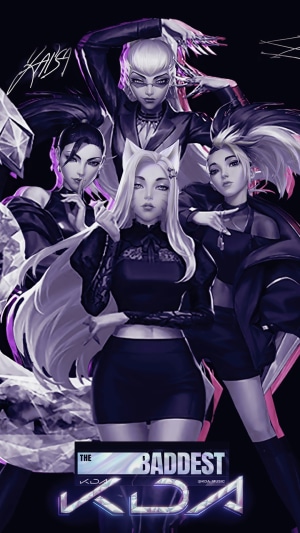 kda, evelynn, the baddest, lol art, league of legends game, 4k, pc, HD Wallpaper | Rare Gallery