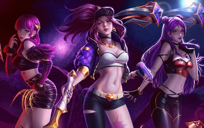 KaiSa (League of Legends) 4K, Evelynn (League Of Legends), K/DA, Akali (League Of Legends ...