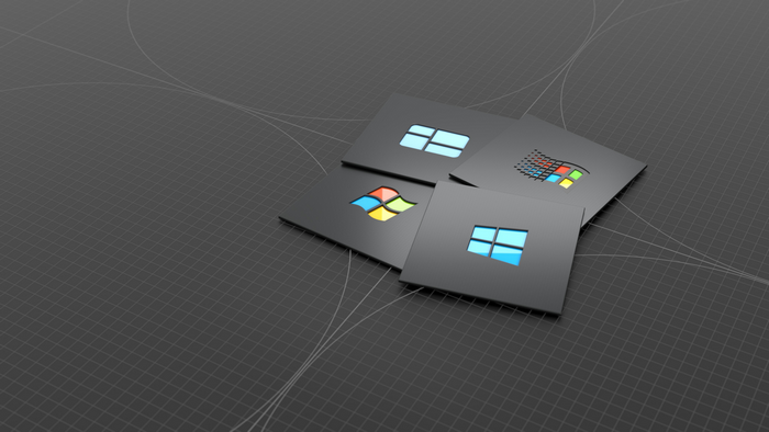 Windows 10, texture, digital art, Windows 7, Windows 95, logo, grid ...