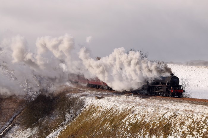 snow, Steam Train, locomotive, train, steam locomotive, transport ...