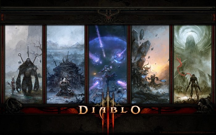 video games, 2012 (Year), collage, Diablo III, RPG, Blizzard ...