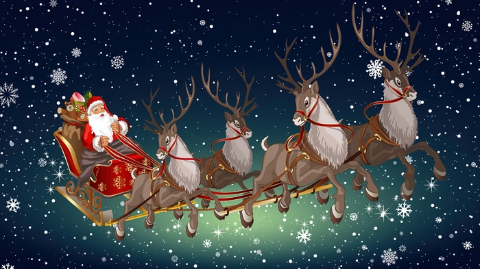Santa Claus, Sleigh, Christmas, Holiday, Snow, 4k, HD Wallpaper | Rare Gallery