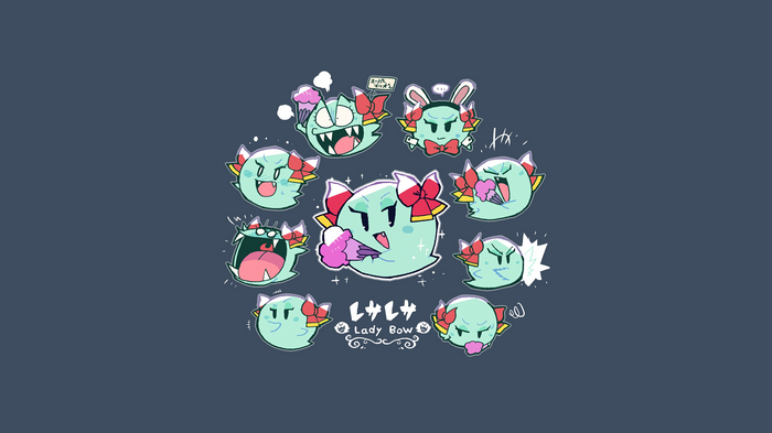 4K, ribbon, Boo (Mario), bow, Lady Bow (Paper Mario), bow tie ...