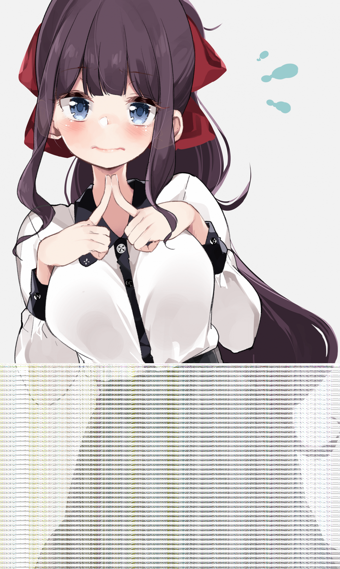 Illustration Anime Anime Girls Blue Eyes Cartoon Black Hair