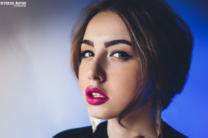 Face Black Women Model Portrait Simple Background Eyes Long Hair