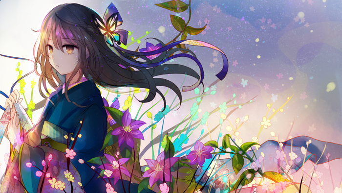 illustration, anime, manga, ART, color, flower, HD Wallpaper | Rare Gallery