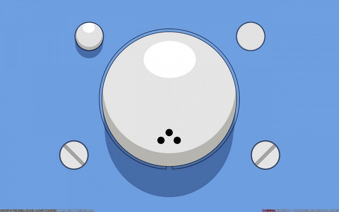 illustration, anime, cartoon, circle, Ghost in the Shell, Tachicoma ...