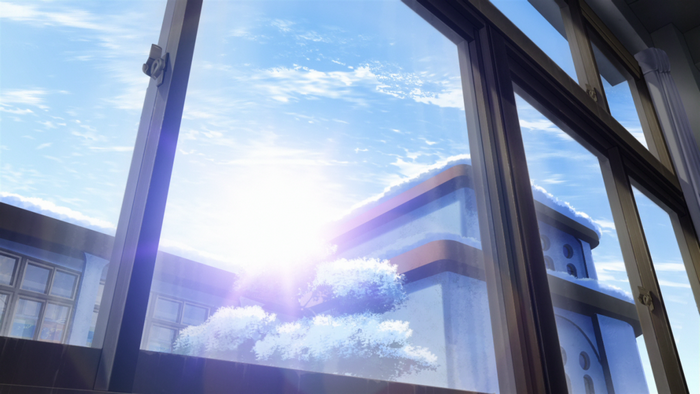 sunlight, landscape, window, architecture, anime, reflection, sky ...