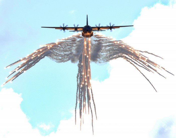 aircraft, branch, insect, military aircraft, flares, Fly, Lockheed C ...