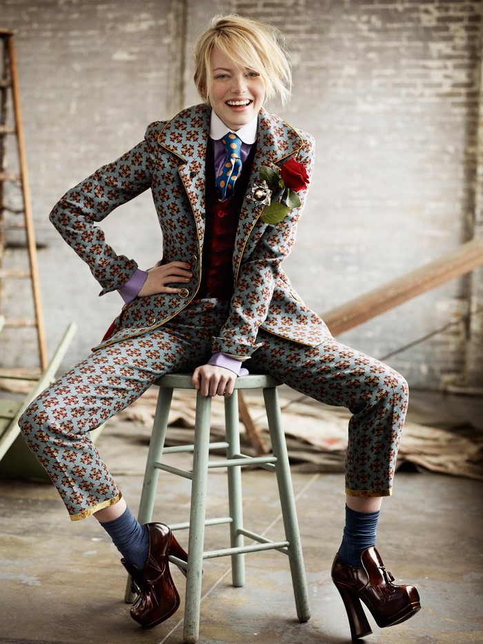 Model Pattern Fashion Emma Stone Spring Clothing Lady Design