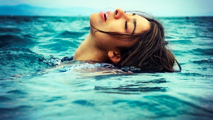 female, photography, water, waves, abstract, artwork, HD Wallpaper ...