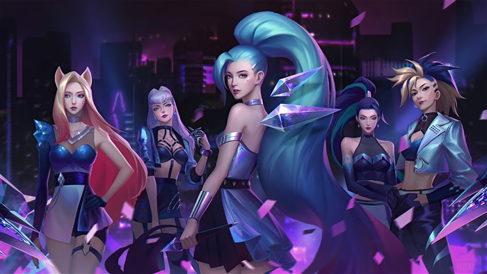 Kda All Out More Seraphine Ahri Evelynn Akali Kaisa Lol Video