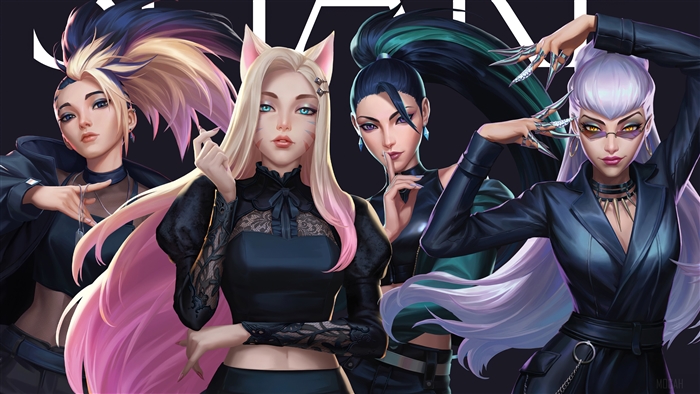 K/DA, Akali, Evelynn, KaiSa, LoL, 4k HD Phone Wallpaper | Rare Gallery