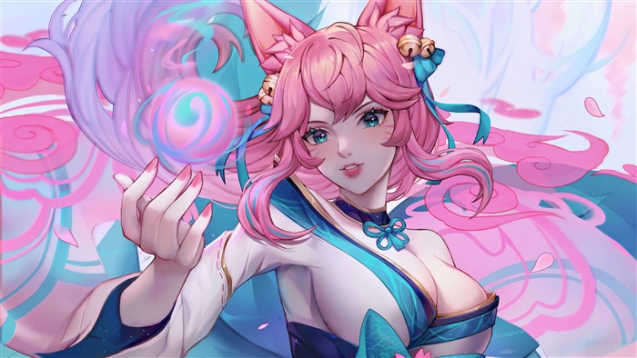 ahri, lol, spirit, blossom, 4k, HD Wallpaper | Rare Gallery