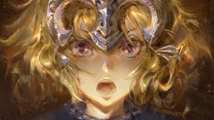 Blue Eyes Fategrand Order Anime Girls Jeanne Darc Gold Blonde Gloss Ruler Fategrand Order Fate 