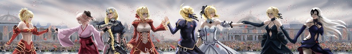 Anime Girls Fate Series Jeanne Darc Knight Blonde Nero Claudius Saber Alter Jeanne Darc Alter