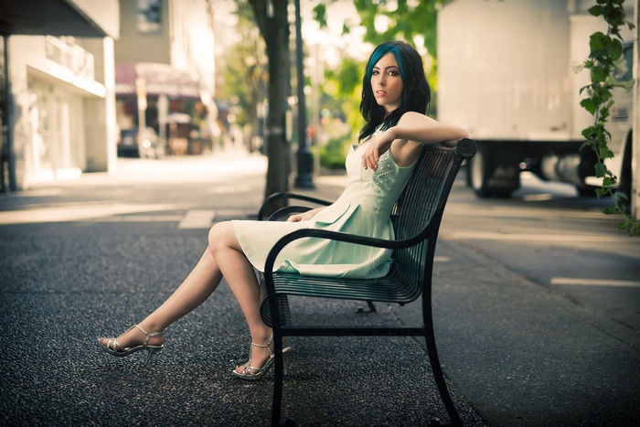 Kyle Cong Urban High Heels 500px Feet Women Legs Bench Women
