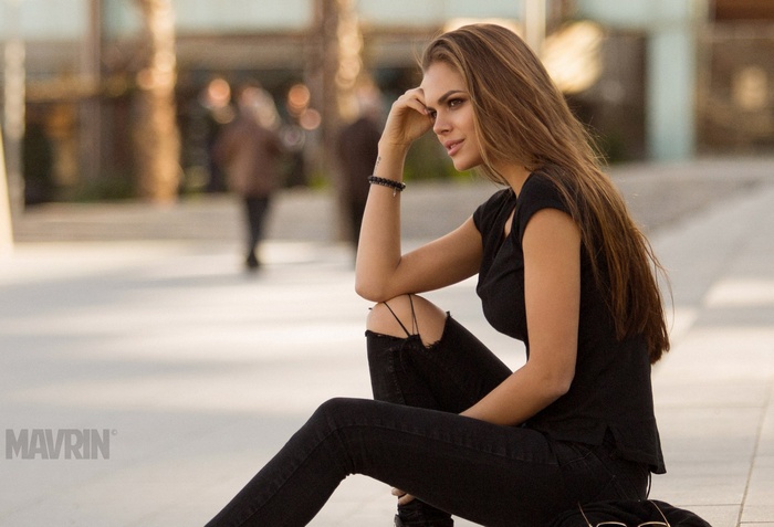 Viki Odintcova Straight Hair Auburn Hair Long Hair Aleksandr Mavrin