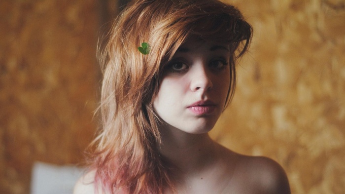 Redhead Women Model Portrait Face Bare Shoulders Hd Wallpaper
