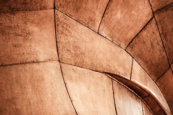 4855x3237 panel, curve, architecture, rivet, copper, textured ...