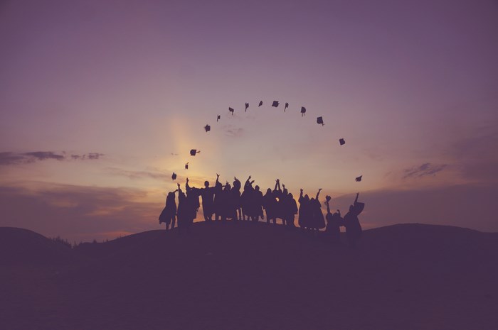 3008x2000 sunset, sunrise, cap, graduation, university, celebration ...