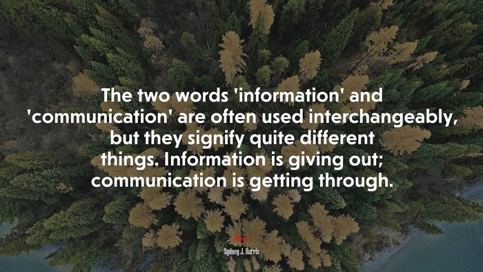 The two words ‘information’ and ‘communication’ are often used ...