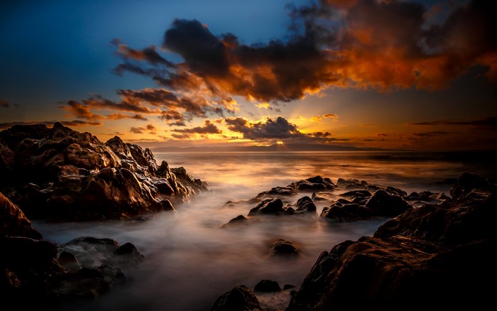 Sea, Sunrises and sunsets, Sky, Crag, Clouds, HD Wallpaper | Rare Gallery