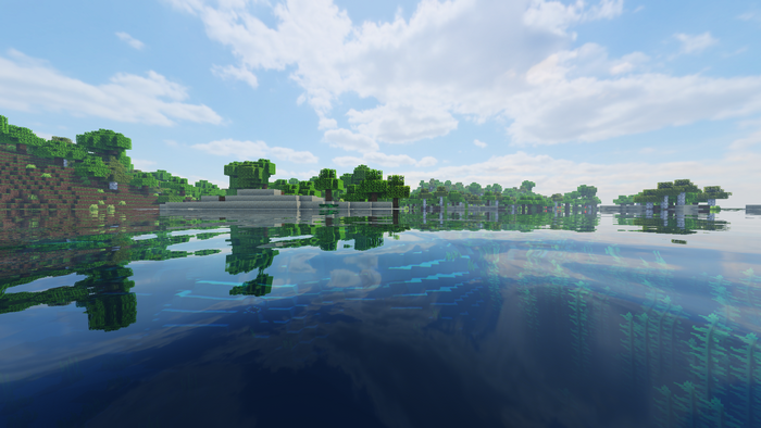 landscape, clear sky, swamp, water, aerial view, wood, Minecraft ...