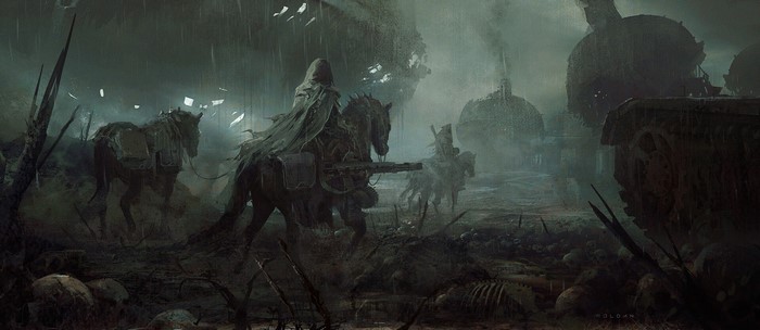 environment, science fiction, tank, horse, skull, war, digital art ... environment, science fiction, tank, horse, skull, war, digital art ...