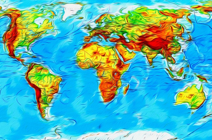 colorful, abstract, world map, map, HD Wallpaper | Rare Gallery